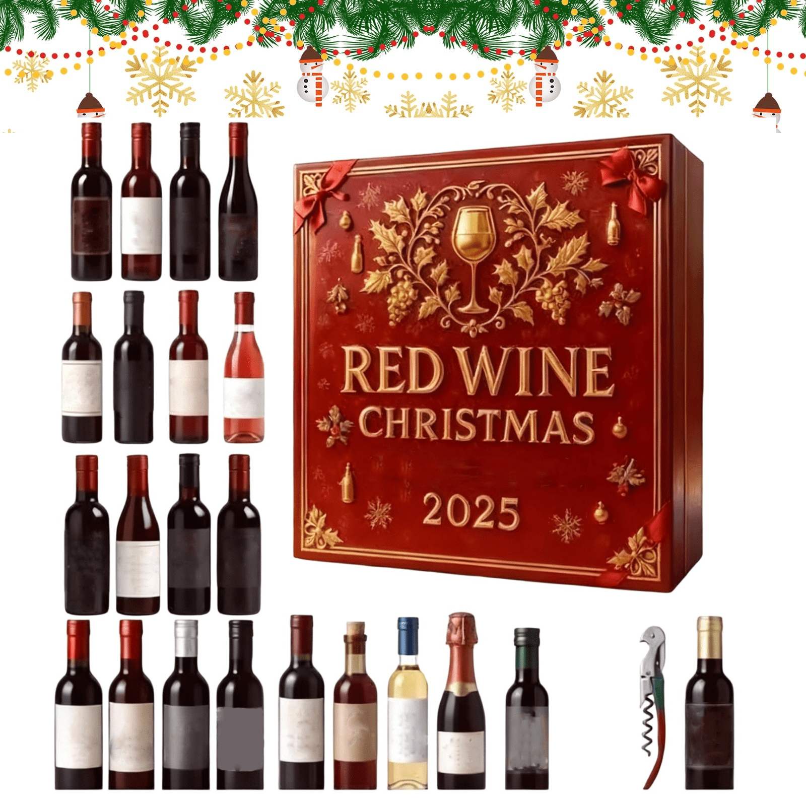 Whiskey Advent Calendar 2025 - 24 Days Unique Whiskey Pendants, Acrylic ...