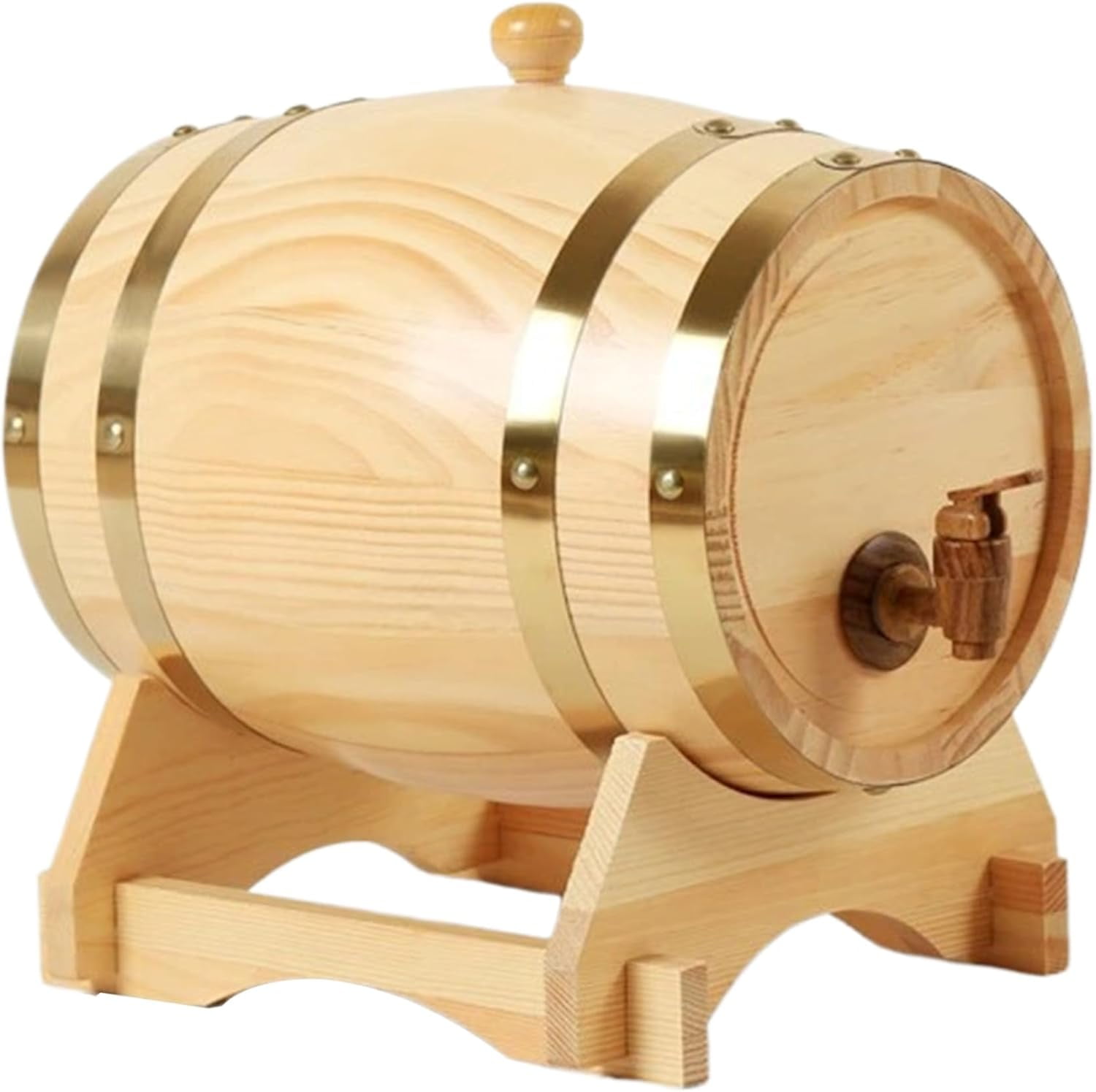 Whiskey Barrel Dispenser, Wine Barrel 5L Whiskey Barrel with Spigot ...