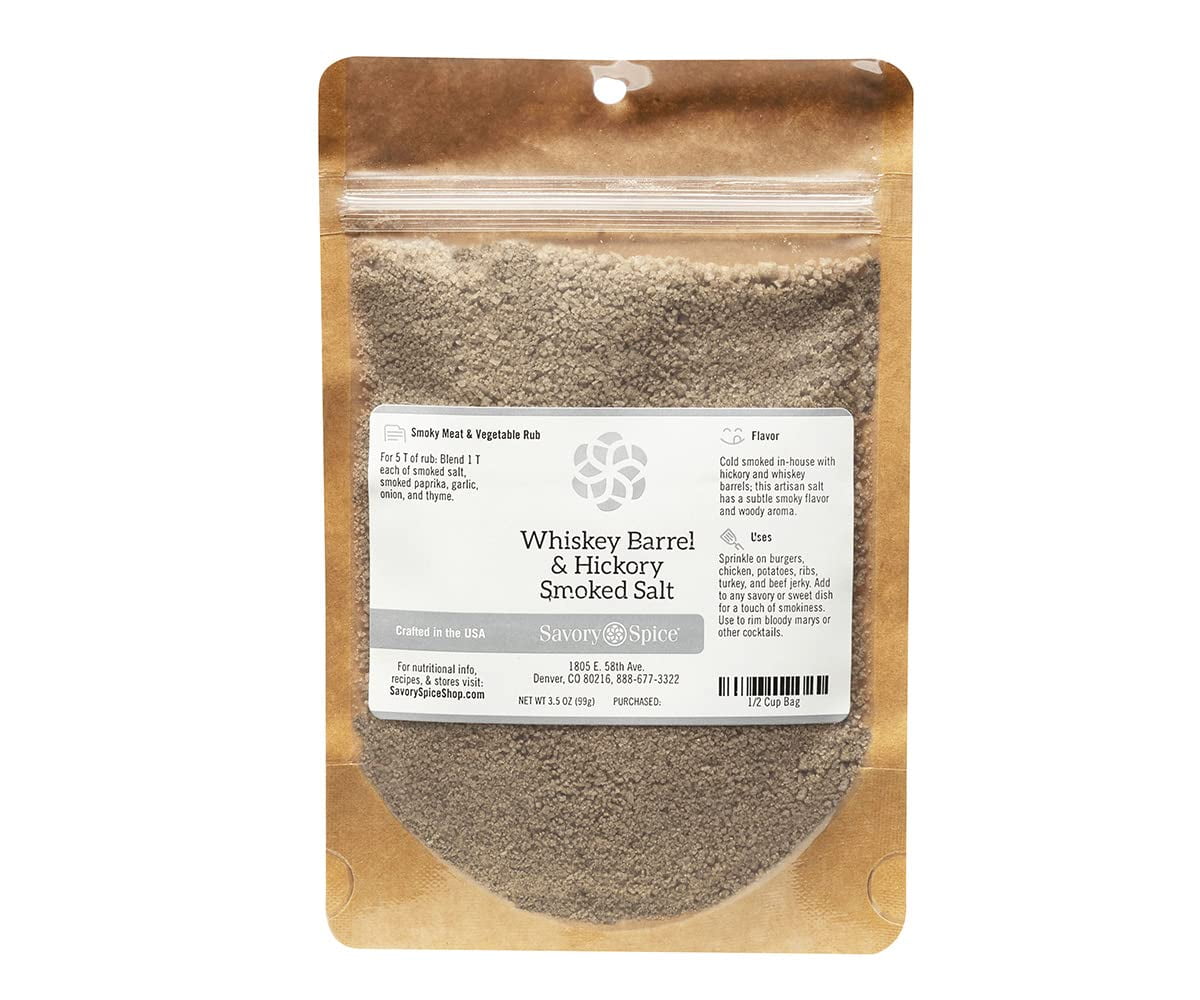 Whiskey Barrel & Hickory Smoked Salt - Artisanal Smoked Salt Seasoning ...