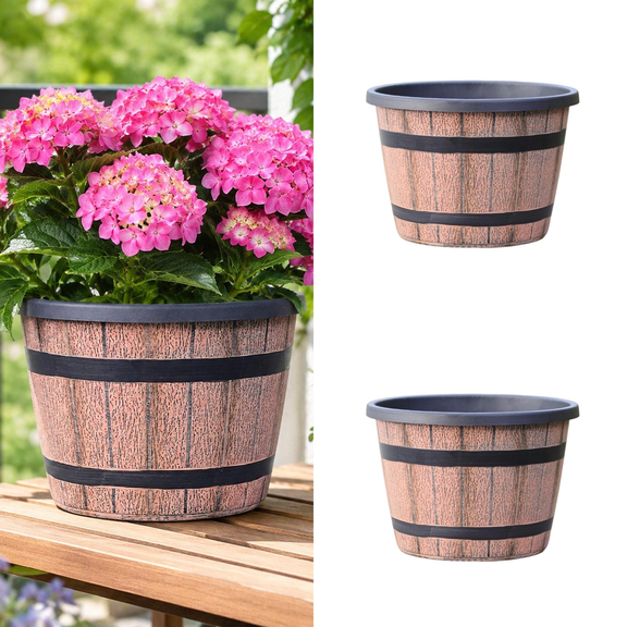 Faux Log Planters for Patio and Garden