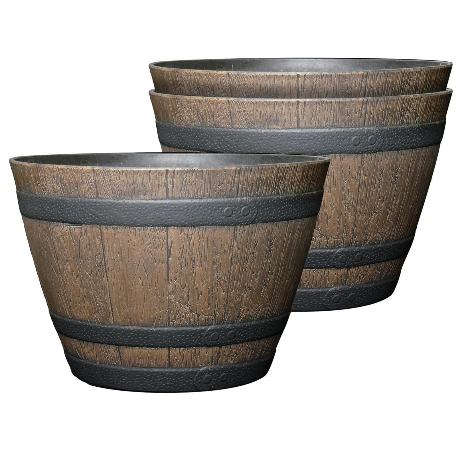 Resin Whiskey Barrel Planter