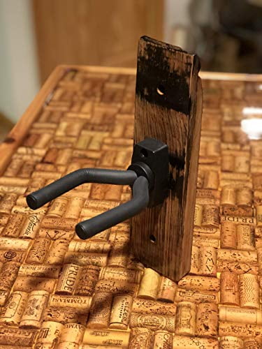Whiskey Barrel Stave 1-Guitar Wall Mount |Instrument Mount for Guitar ...