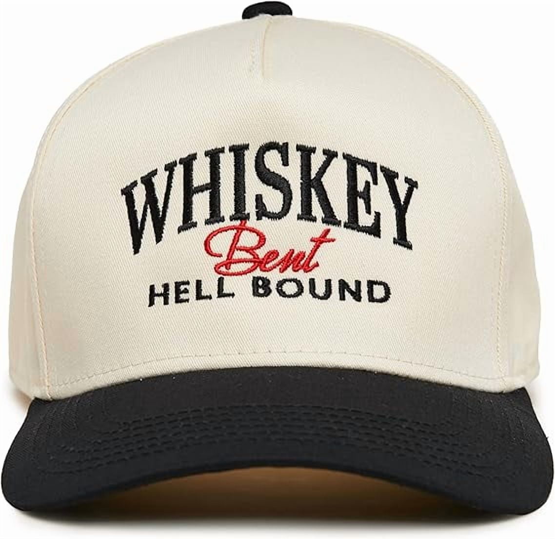 Whiskey Bent Hell Bound Embroidered Trucker Hat for Men and Women ...