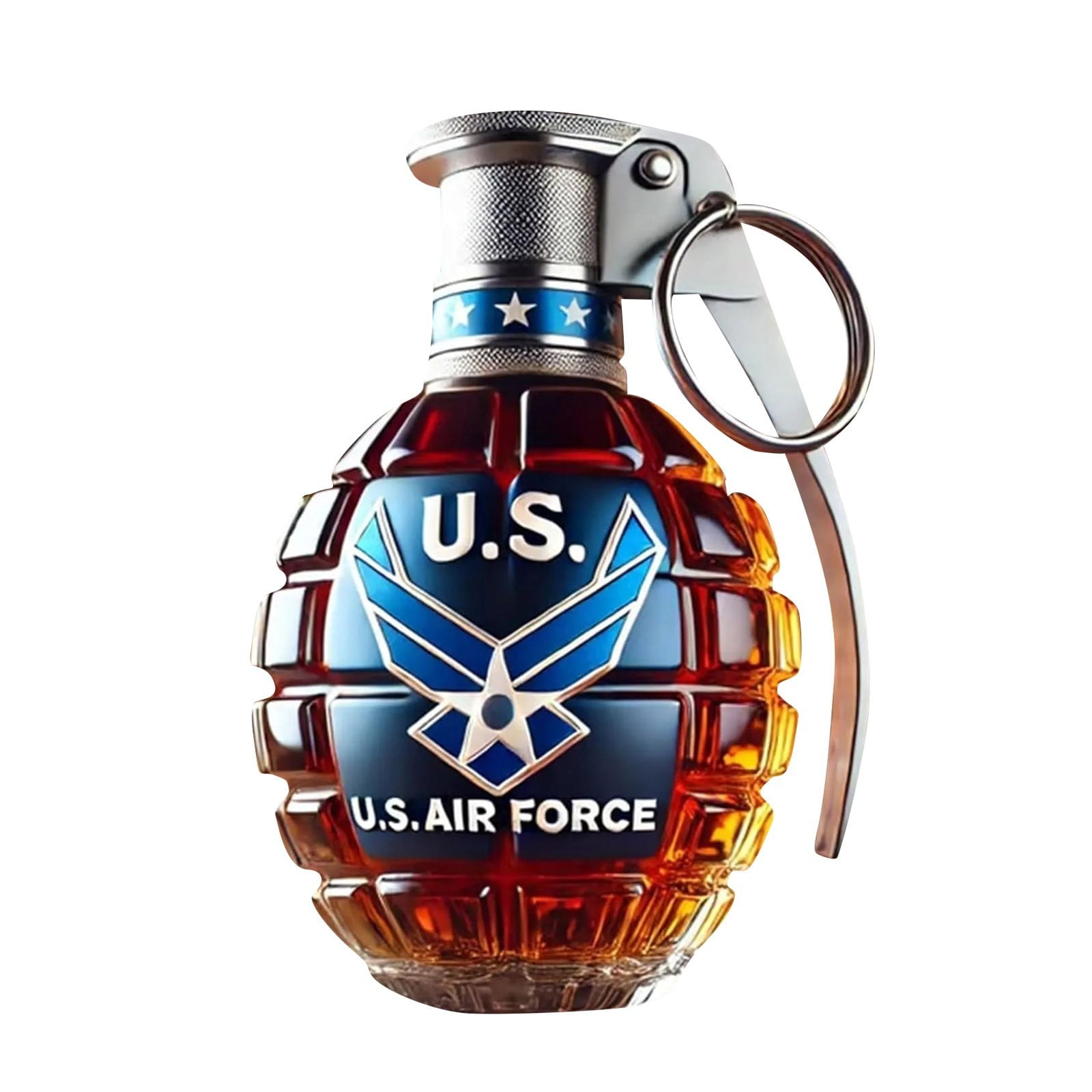 Whiskey Bottle 5.9'', 2025 New Veteran Tribute Bottle Hand Grenade ...