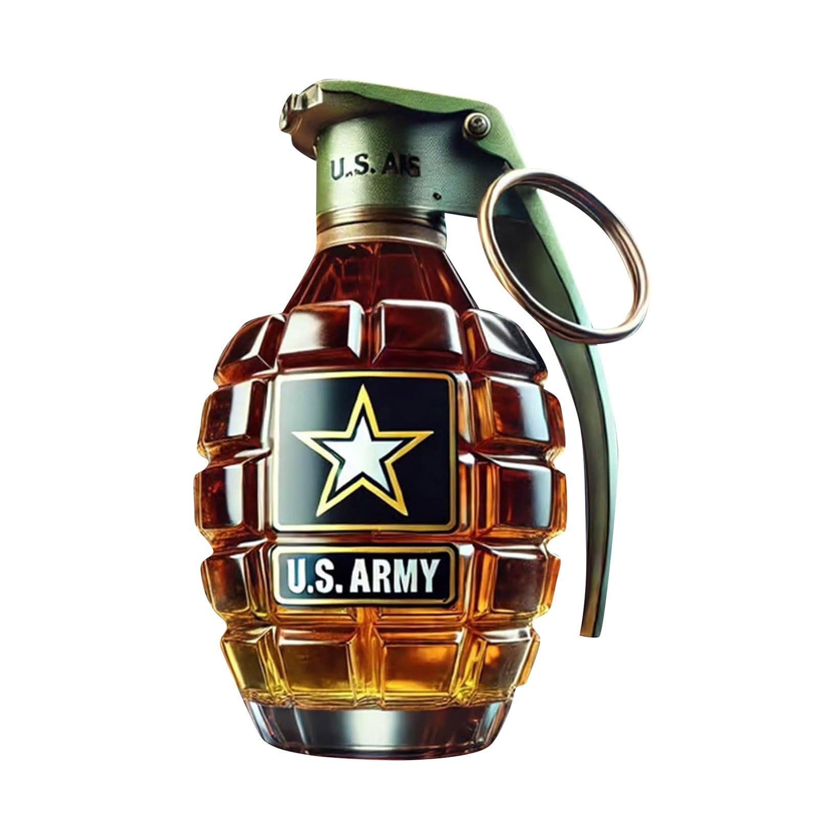 Whiskey Bottle 5.9'', 2025 New Veteran Tribute Bottle Hand Grenade ...