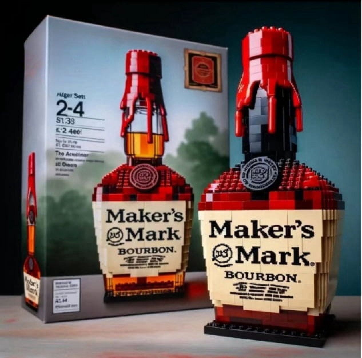 Whiskey Bottle Building Block Set,Collectible Construction Kit,Creative ...