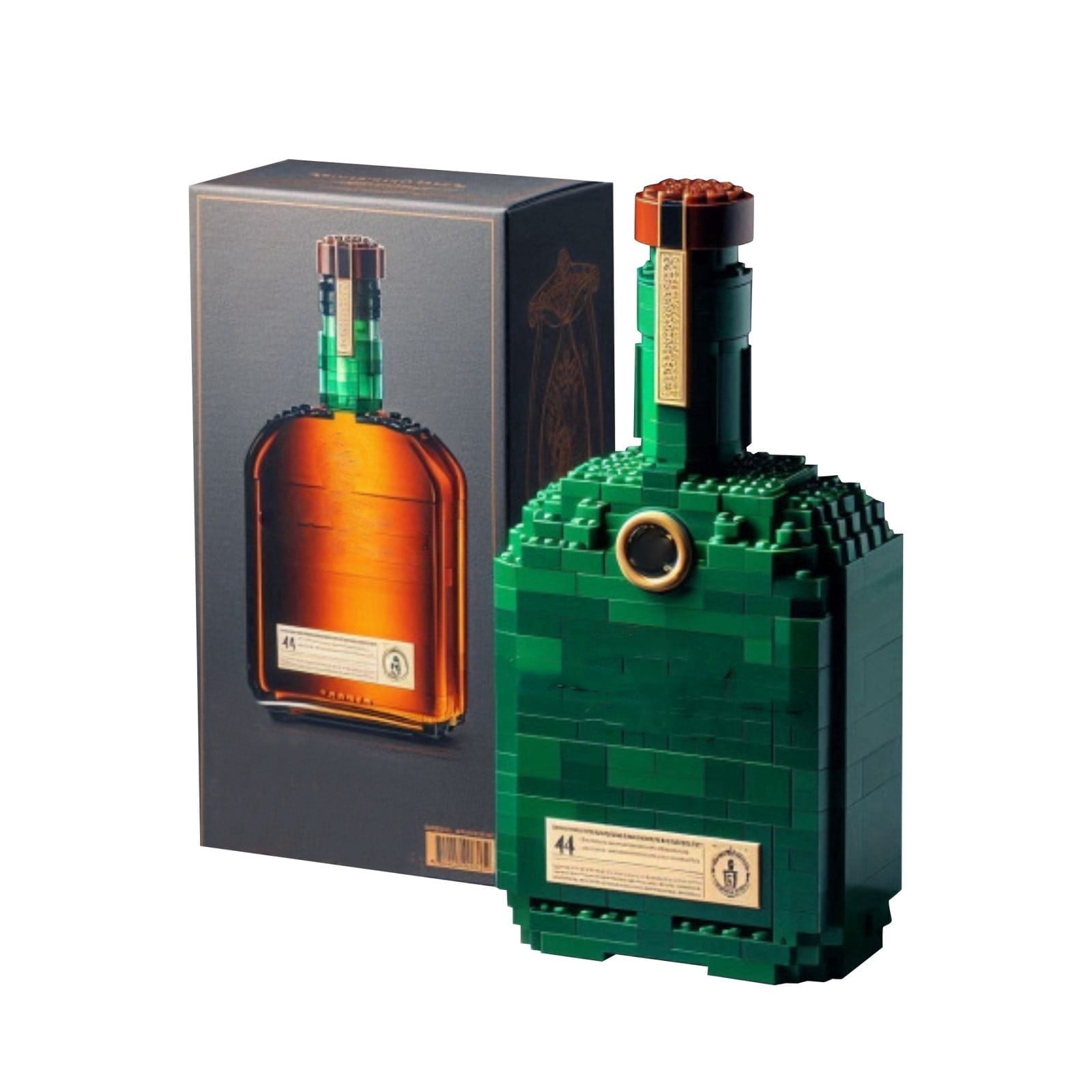 Whiskey Bottle Building Blocks 2025 New High-End Wine Culture Creative ...