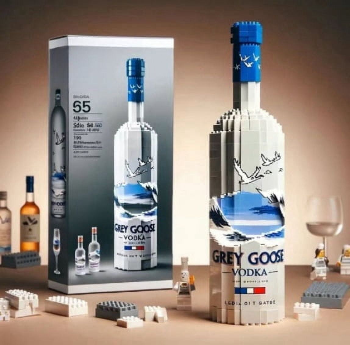 Whiskey Bottle Building Blocks Sets,Interesting Creative Wine Bottle ...