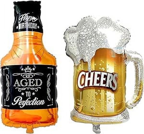 Whiskey Bottle and Beer Cup Balloons Foil Balloon for Summer Party Beer ...
