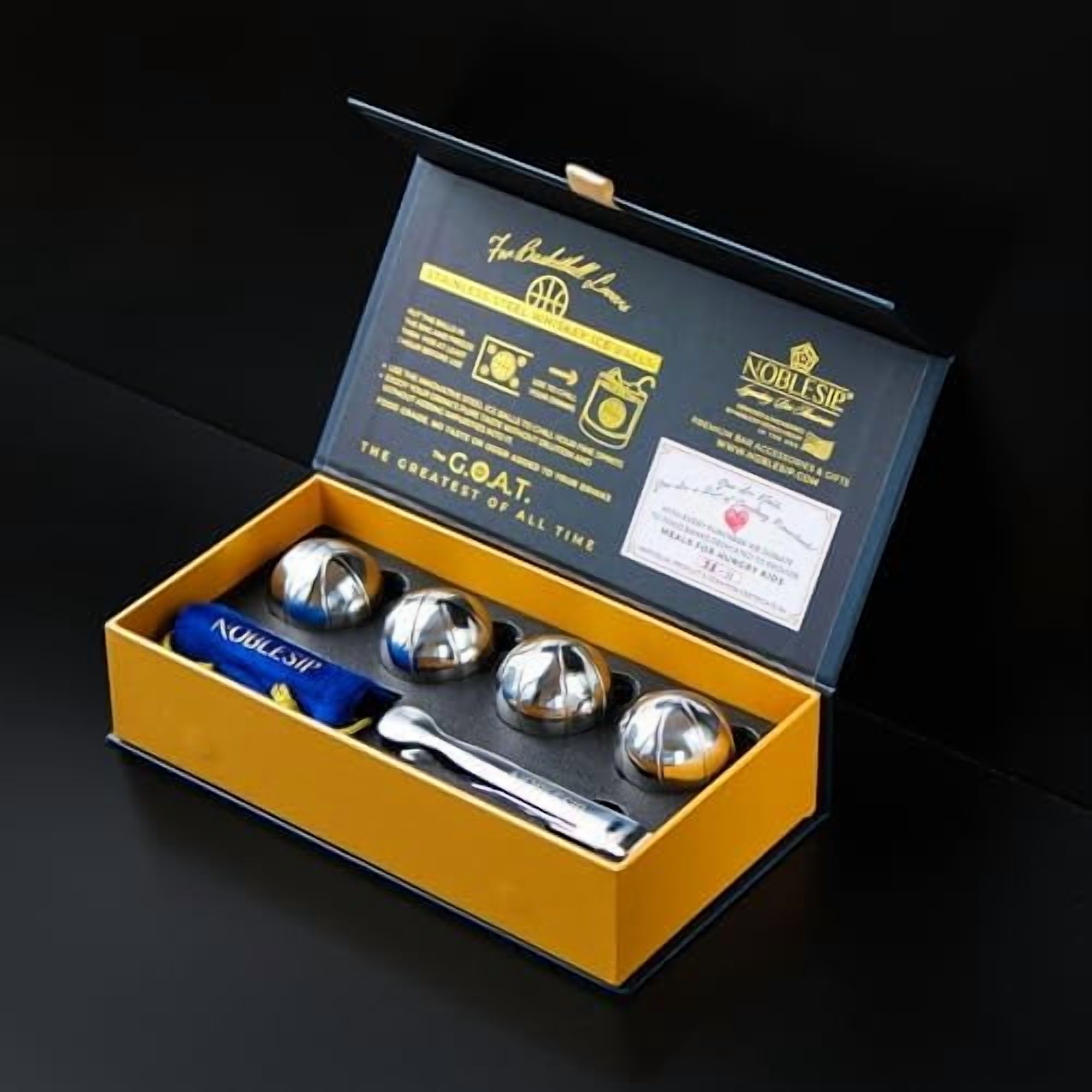 Whiskey Bourbon Chilling Basketball Steel Balls 𝗣𝗥𝗘𝗠𝗜𝗨𝗠 ice Set. Chill ...