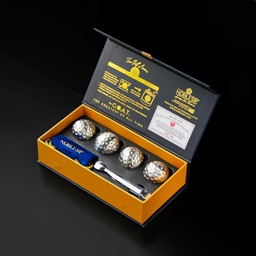 Whiskey Chilling Golf Steel Balls 𝗣𝗥𝗘𝗠𝗜𝗨𝗠 ice Set. Easily chill Your ...