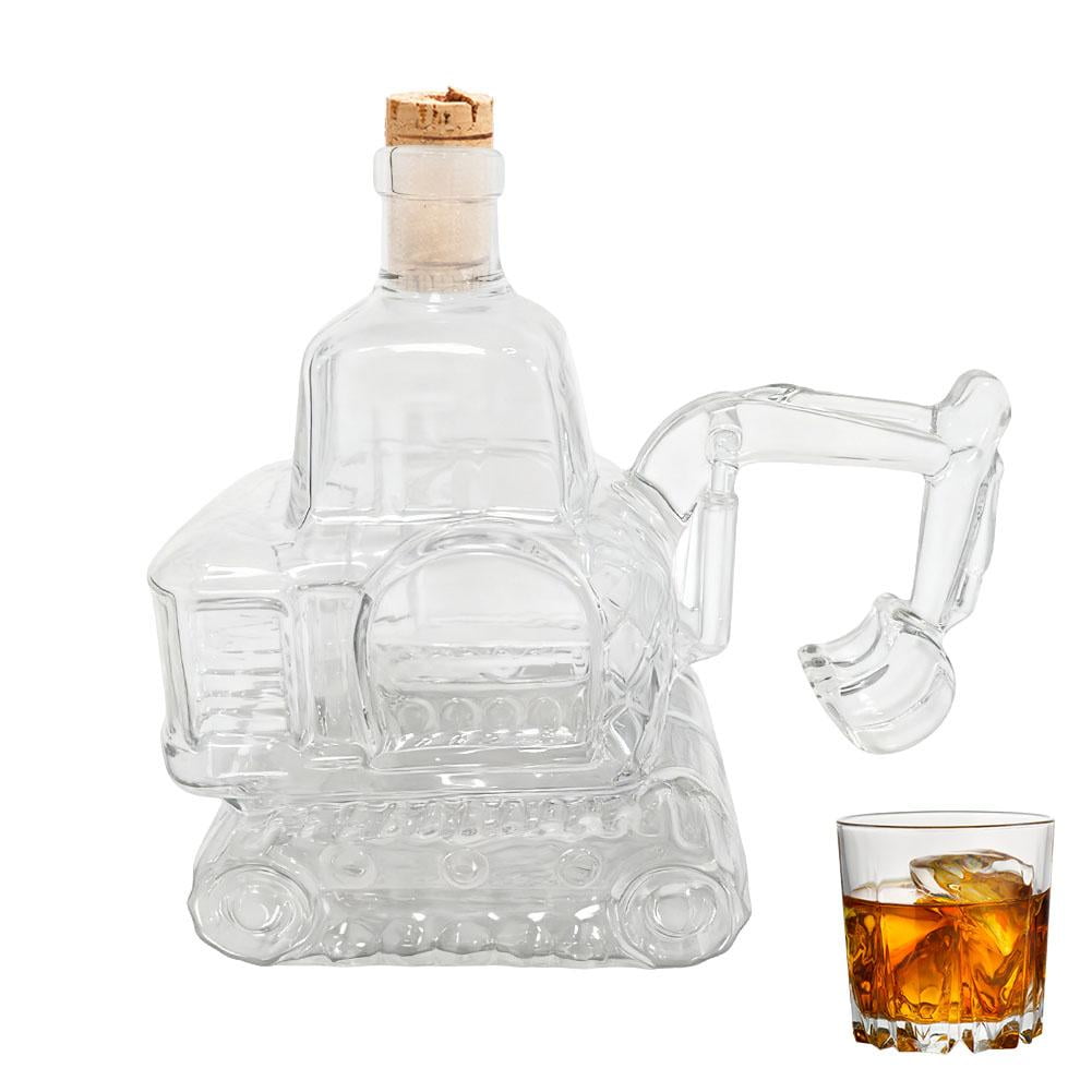 Whiskey Decanter Bottle,3D Excavator-Shaped Whiskey Wine Bottle,Hand ...