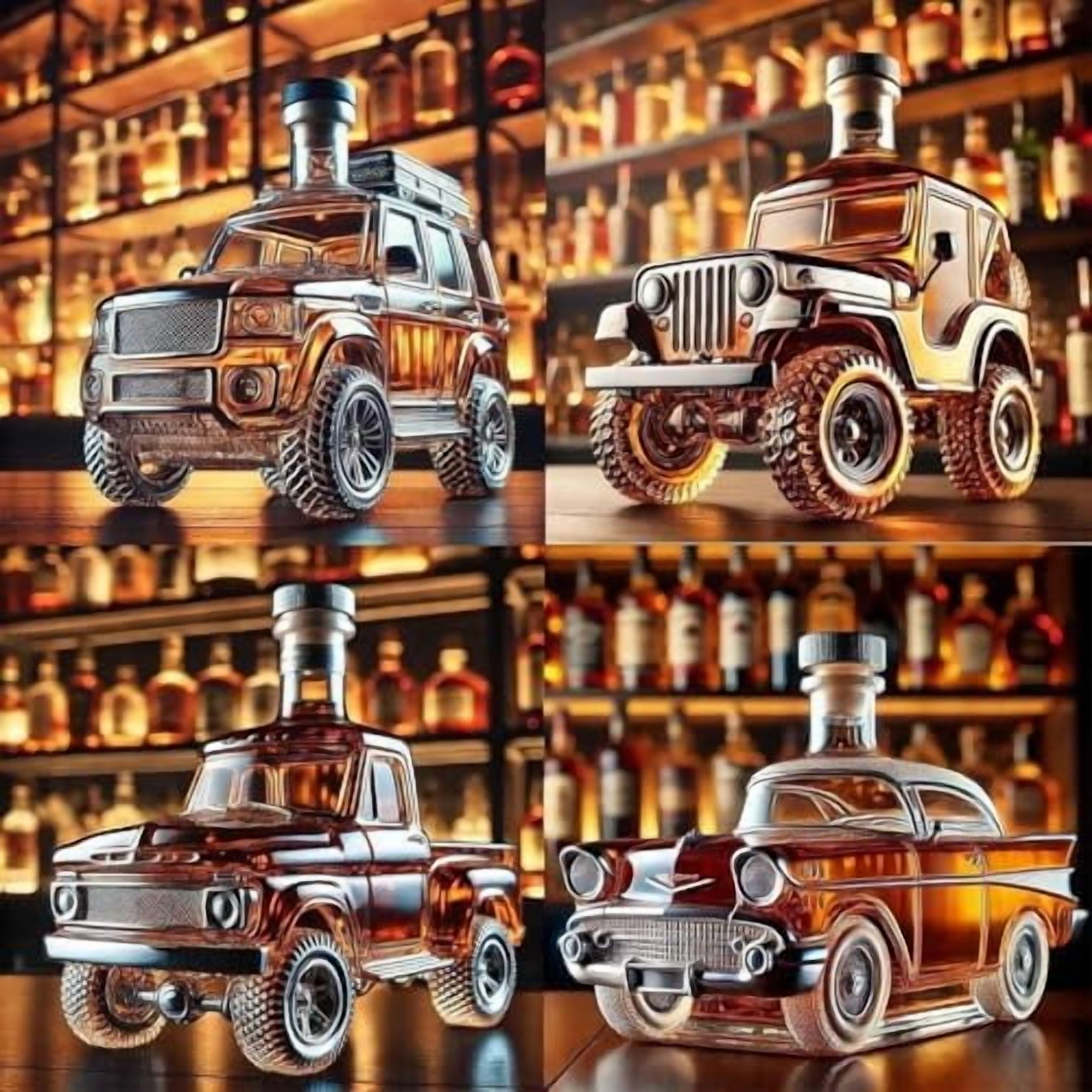 Whiskey Decanter Bottle - Art Statue, Car Whiskey Bottle, 2025 New ...