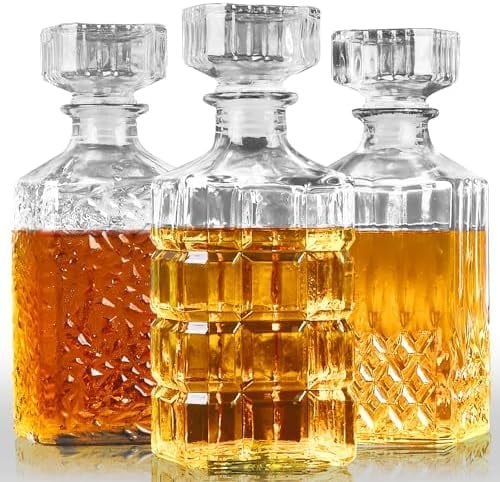 Whiskey Decanter, Liquor Decanter Set for Men Glass Decanters for ...