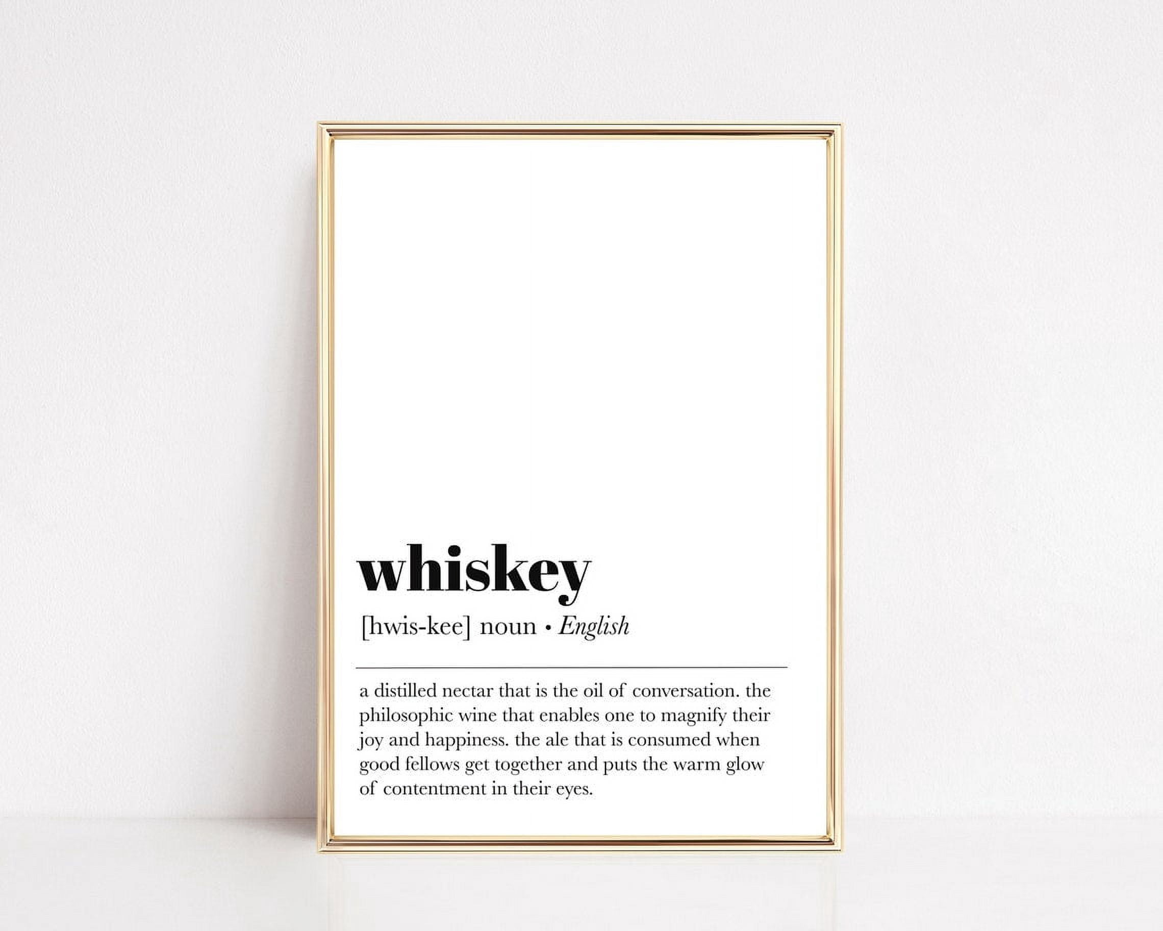Whiskey Definition Print Whiskey Wall Art Whiskey Art Home Bar Wall Art ...