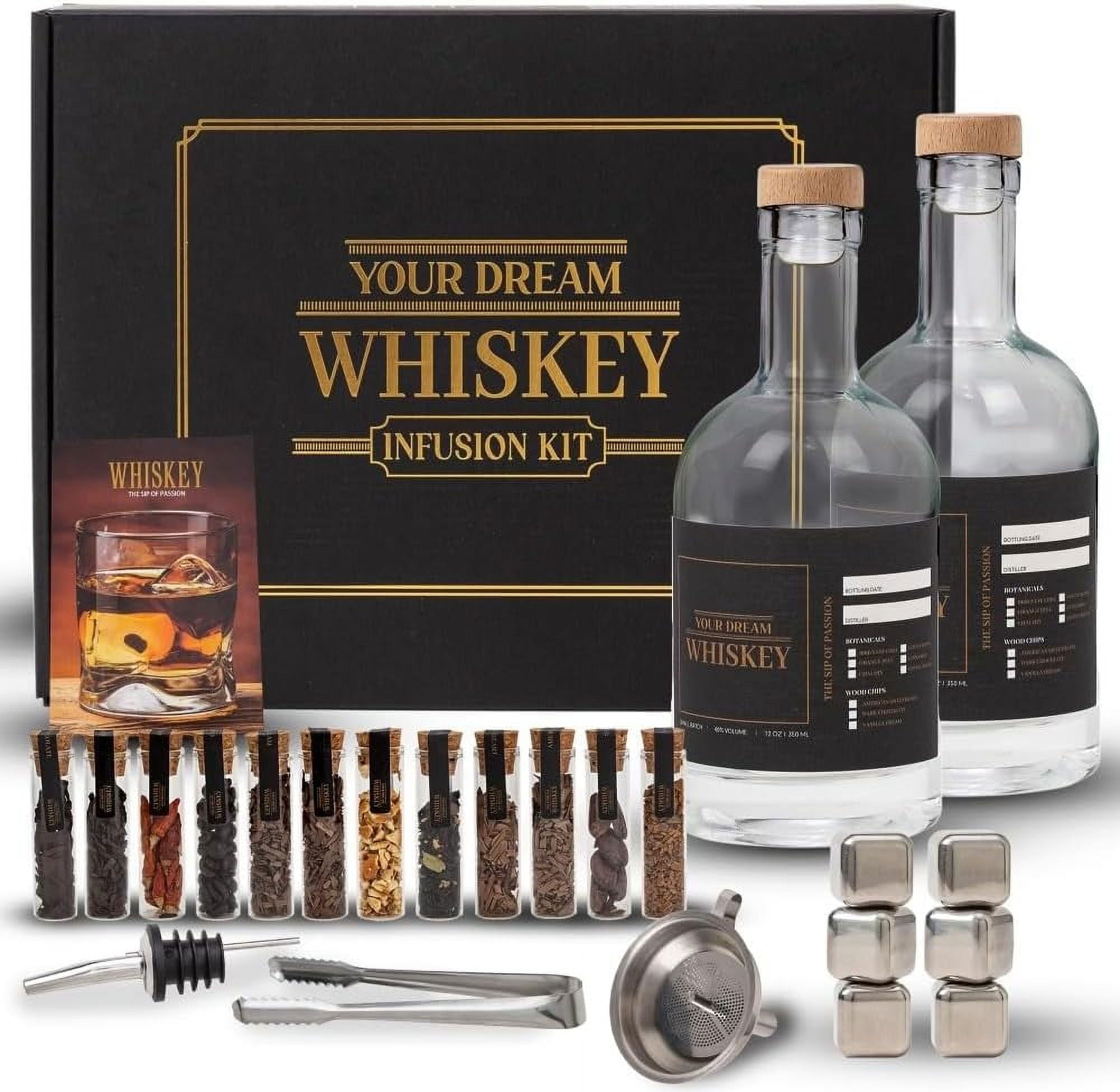 Whiskey Gifts for Men - Whiskey Making Kit - Whiskey Infusion Kit Gift ...