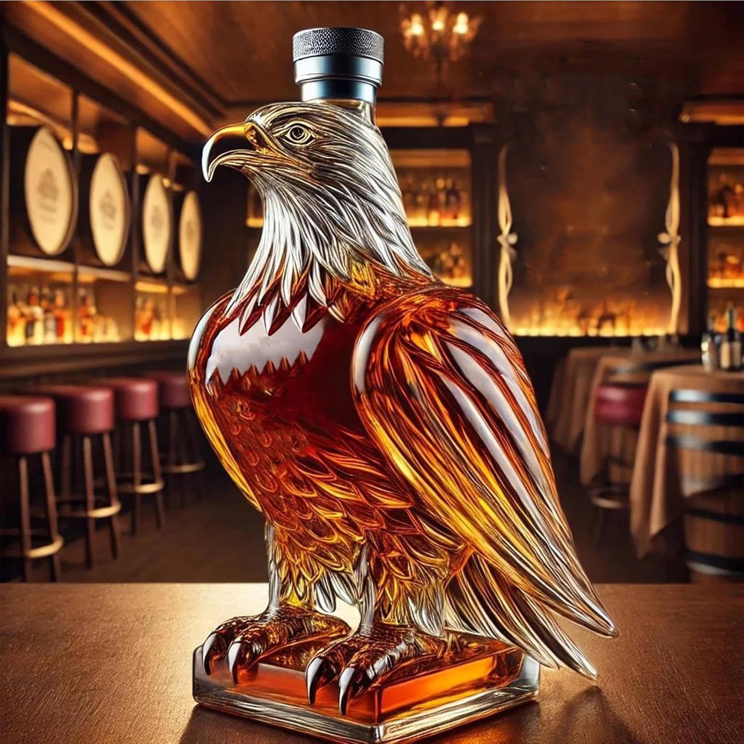 Whiskey Glass Decanter, Glass Whiskey Decanter Animal Statue Funny ...
