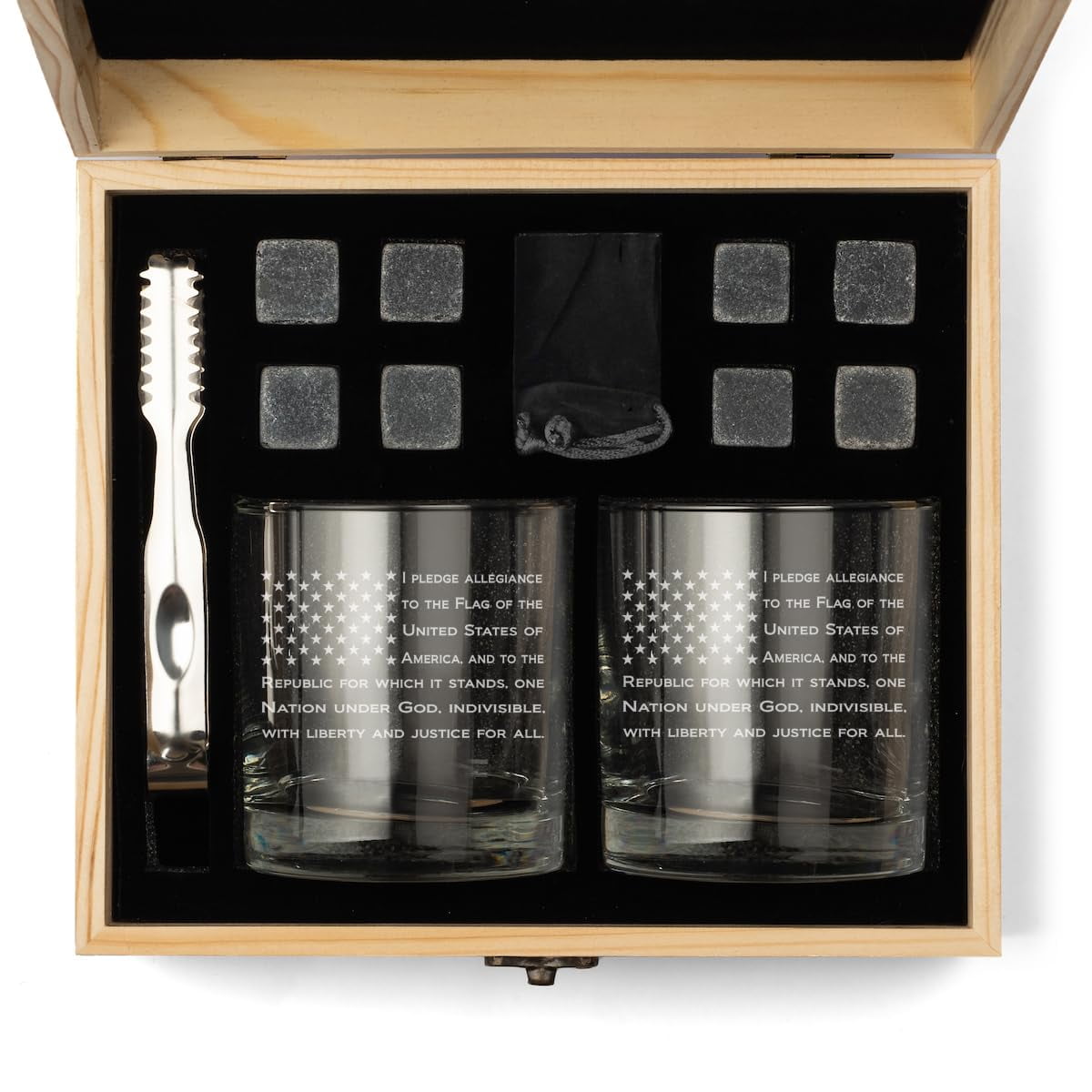 Whiskey Glass Gift Box Set with Whiskey Stones and 2 Rocks Glasses ...