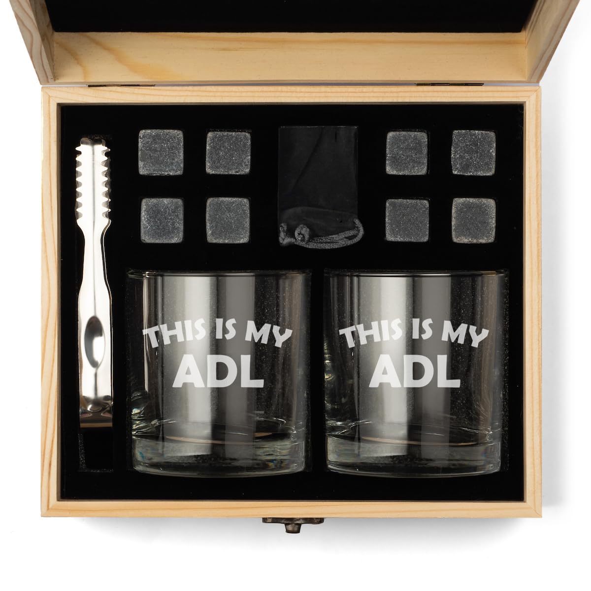 Whiskey Glass Gift Box Set with Whiskey Stones and 2 Rocks Glasses This ...