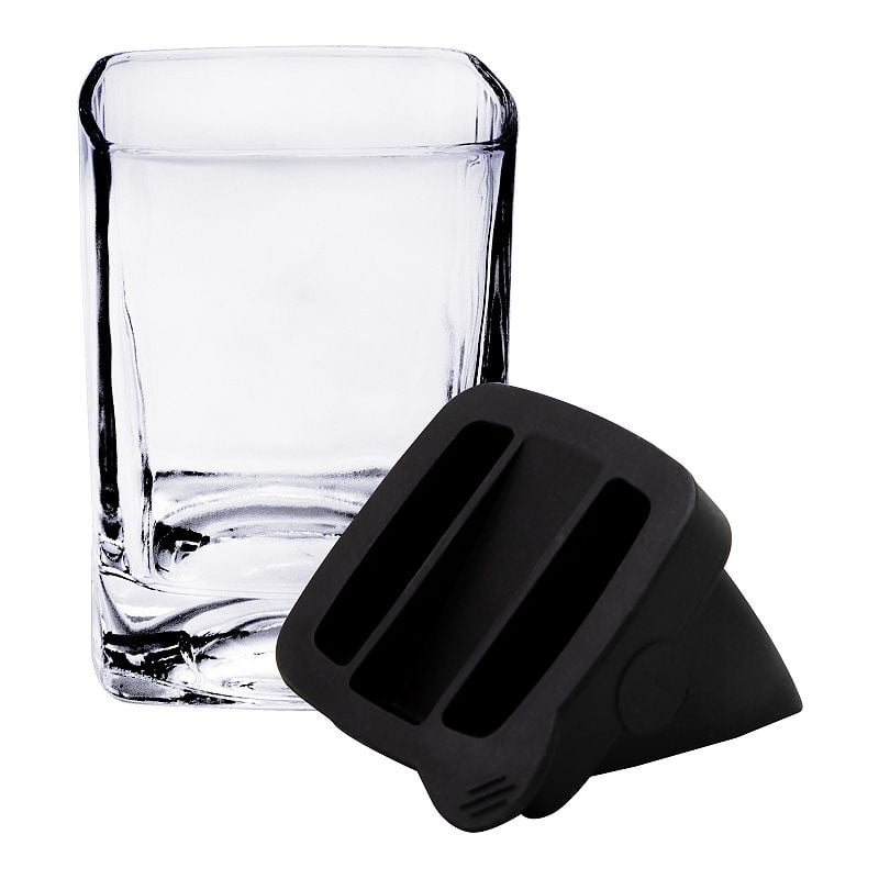 Whiskey Glass & Wedge Ice Form Set, Clear - Walmart.com