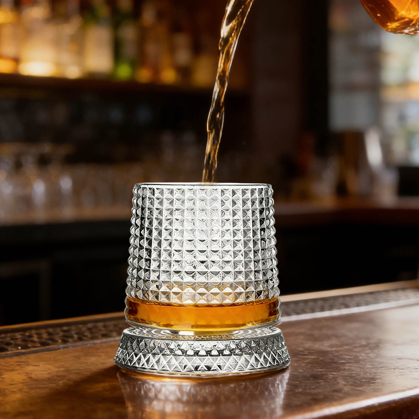 Glasses, 9.5 OZ Rocks Glasses for Men, Old Fashioned Glass for Drinking ...