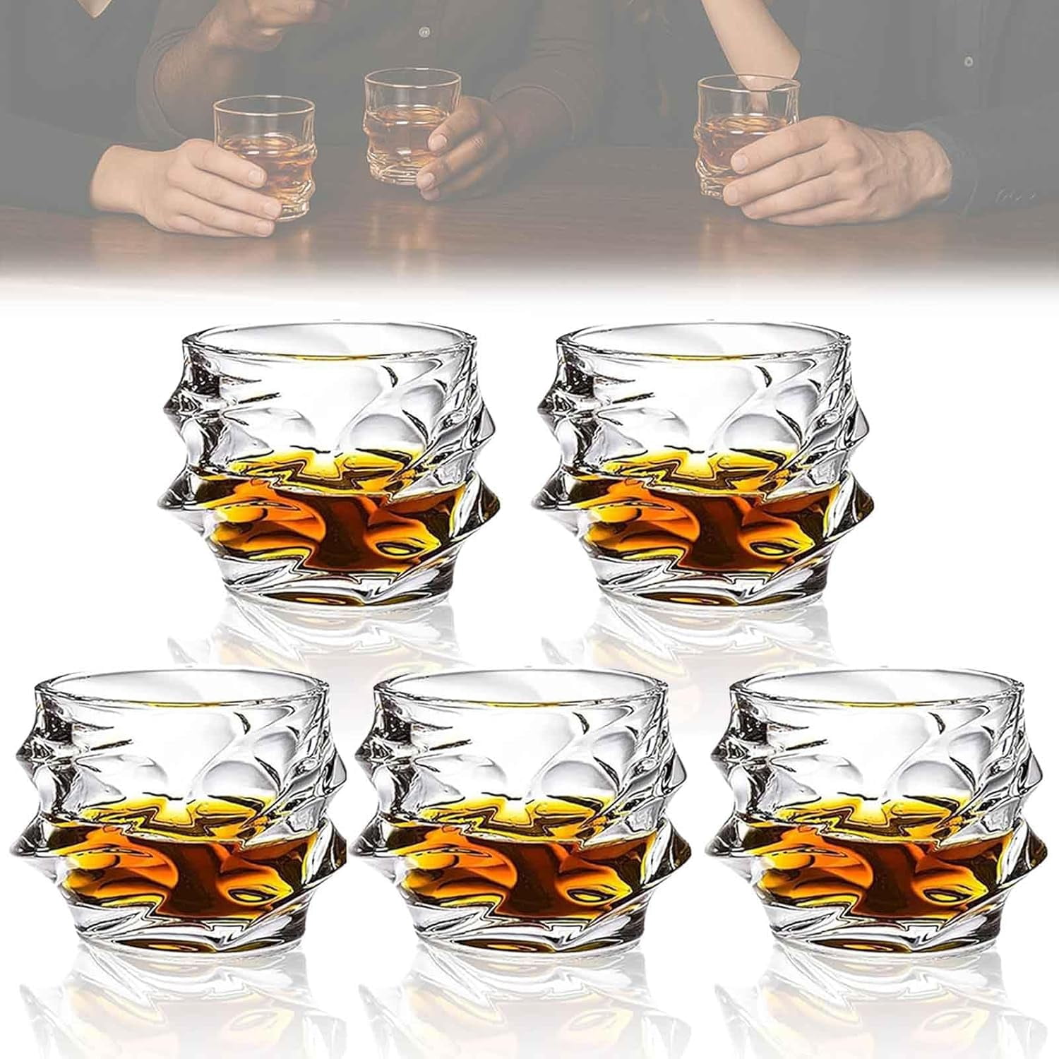 Whiskey Glasses, Japanese Crystal Whisky Glass Set, Fashioned Heavy ...