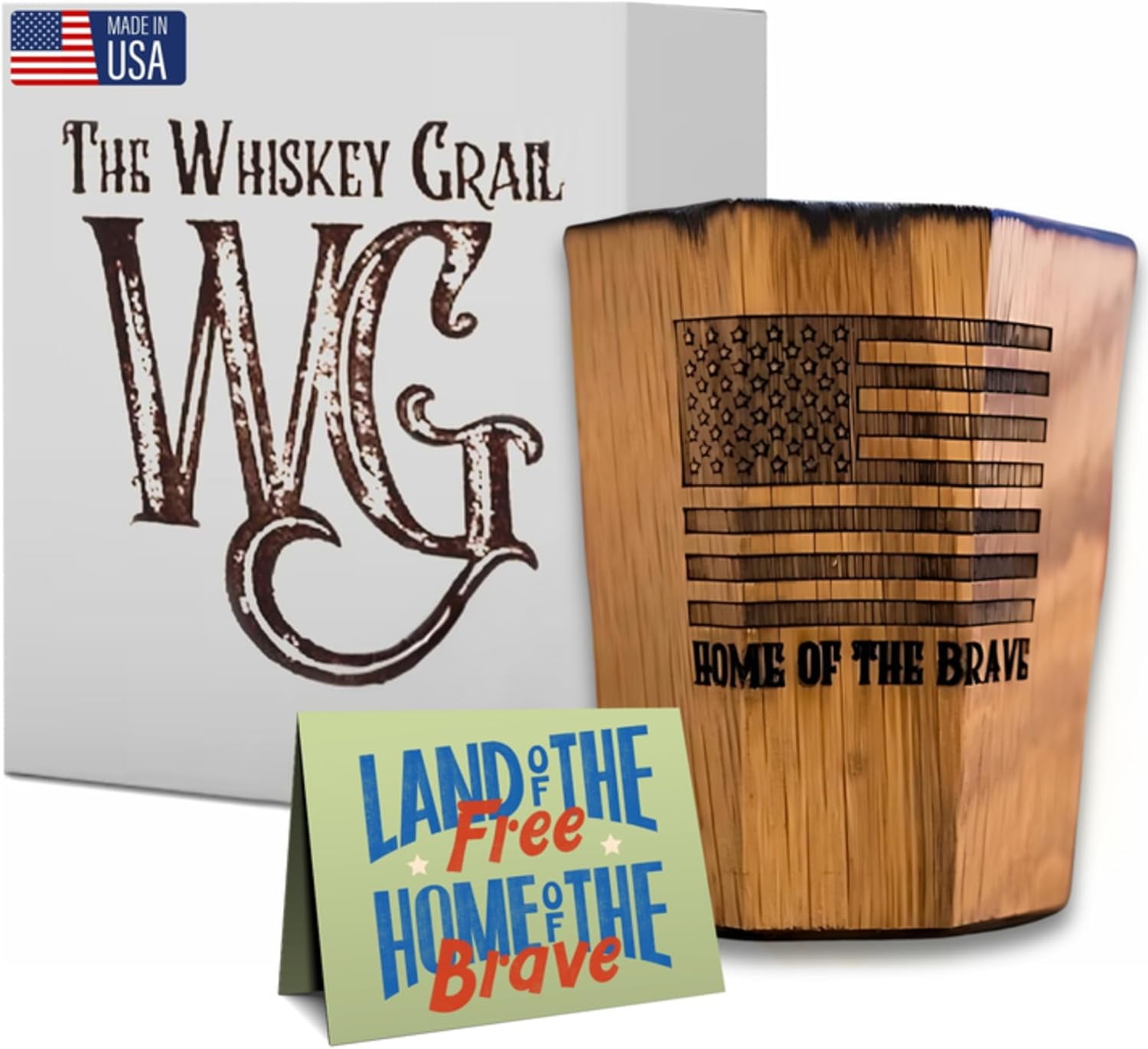 Whiskey Grail - Home of the Brave - Artisan Wooden Whiskey Cup – Wooden ...