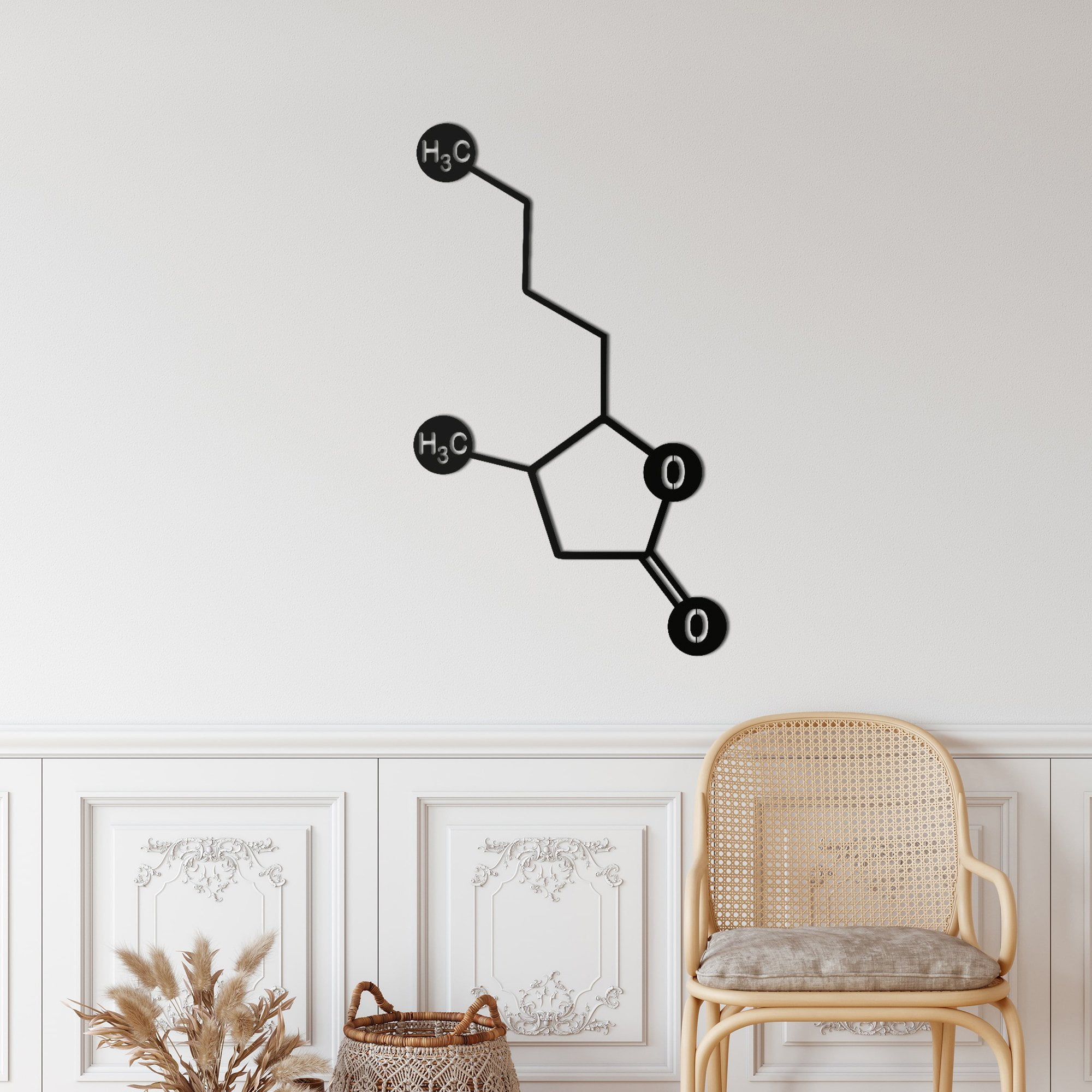 Whiskey Molecule Metal Wall Art for Home and Outside - Wall-Mounted ...