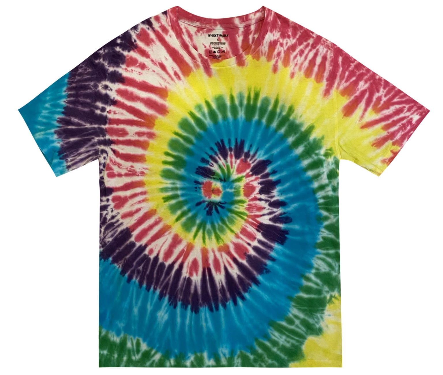 Whiskey & Oak Men’s Tie Dye T-Shirt – Crew Neck Tee Shirt (Tie Dye Neon ...
