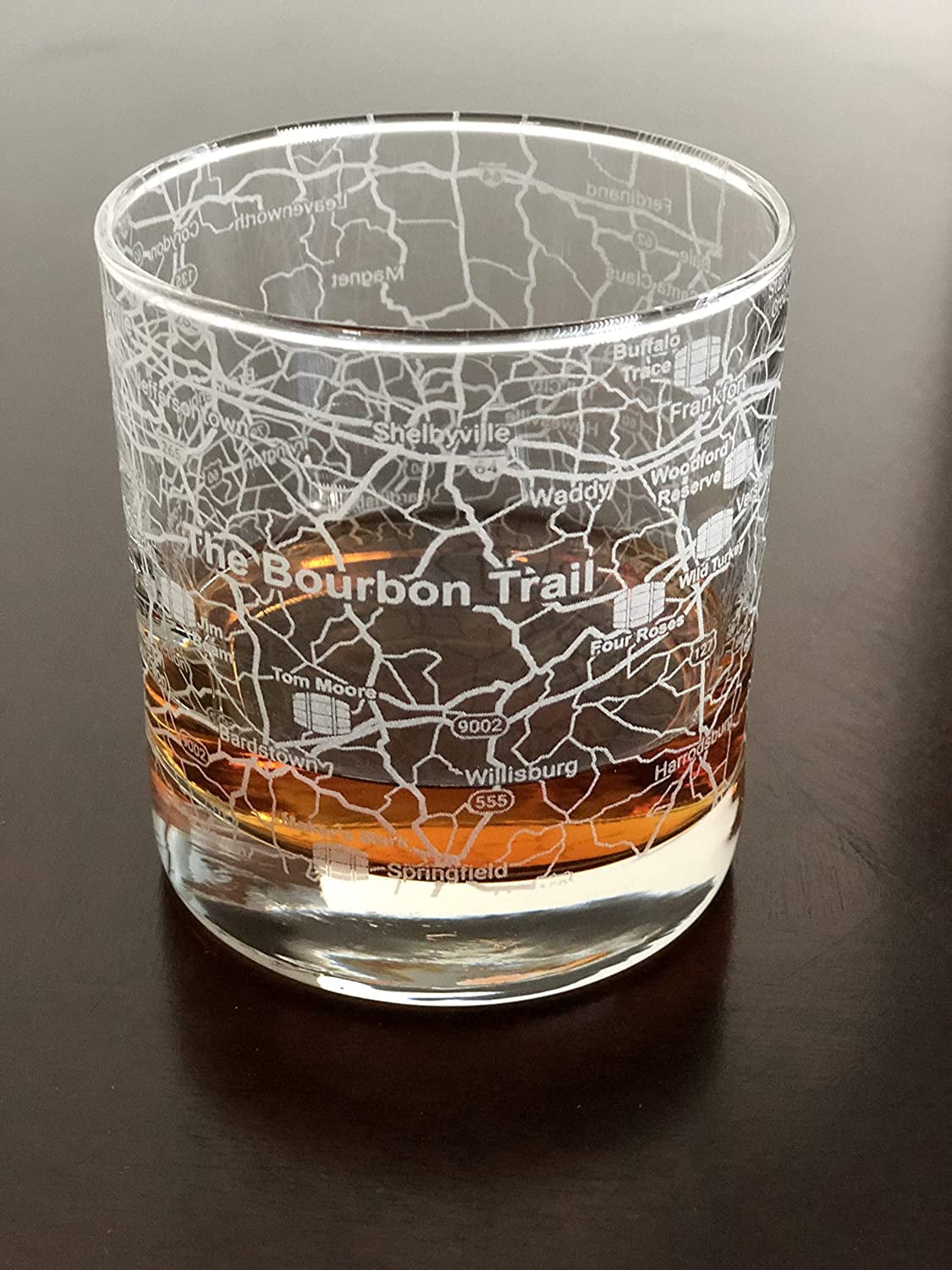 Whiskey Old Fashioned 11oz Glass Urban City Map The Bourbon Trail ...