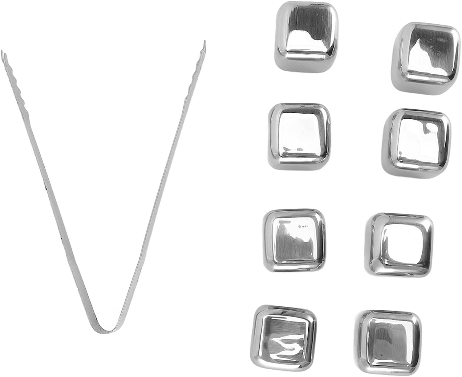 Whiskey Rocks, Metal Whiskey Ice Cubes 304 Stainless Steel Wide ...