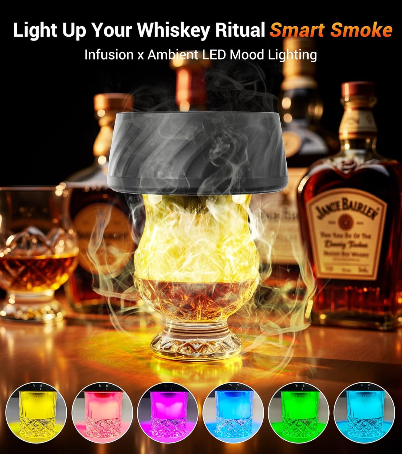 Whiskey Smoker Kit with Built-in Lighter, Electric Cocktail Smoker Kits ...