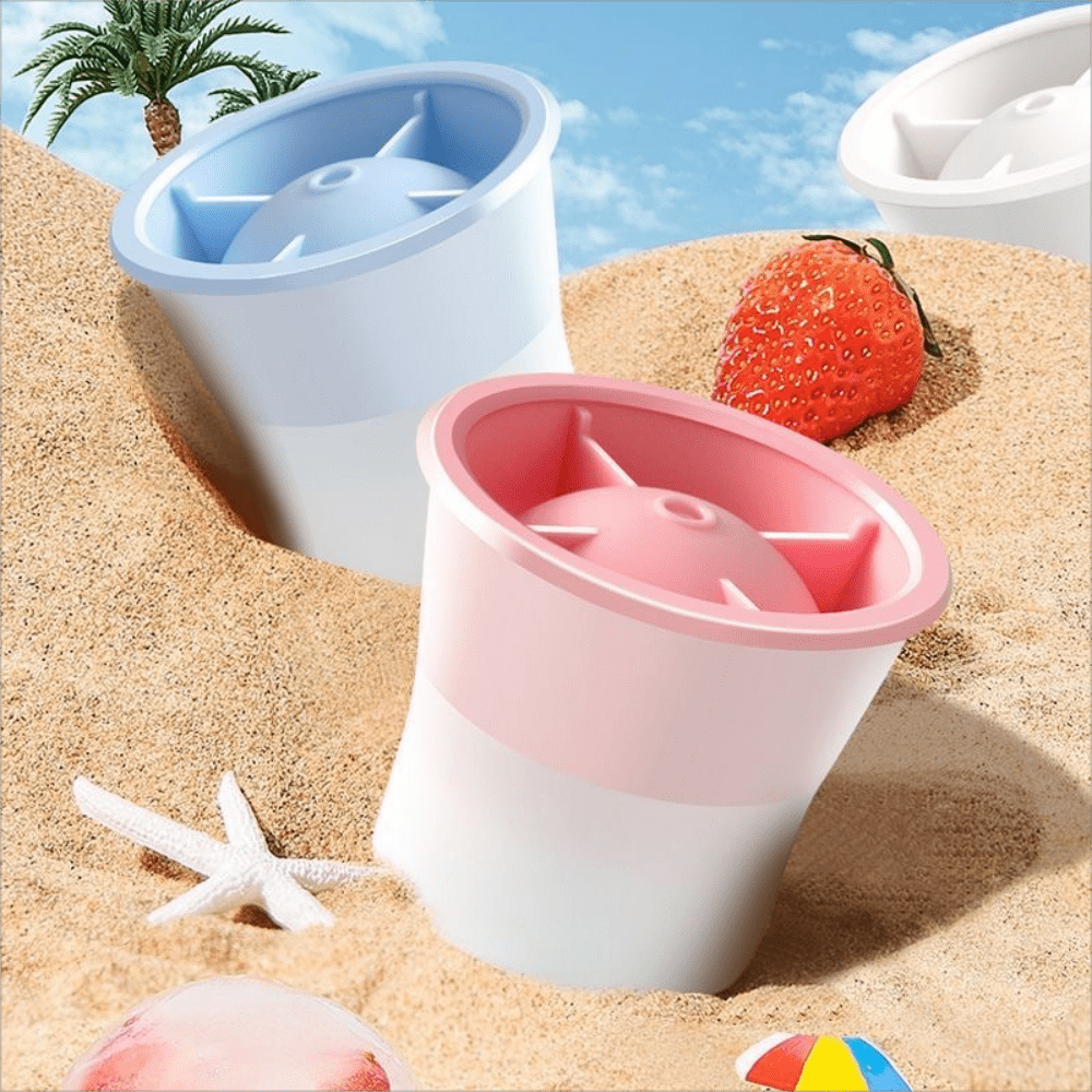 Whiskey Sphere Ice Molds Set of 2, Large Whiskey Round Ice Cubes Mold ...