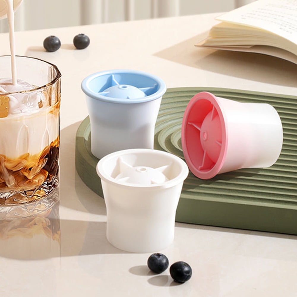 Whiskey Sphere Ice Molds Set of 4, Large Whiskey Round Ice Cubes Mold ...