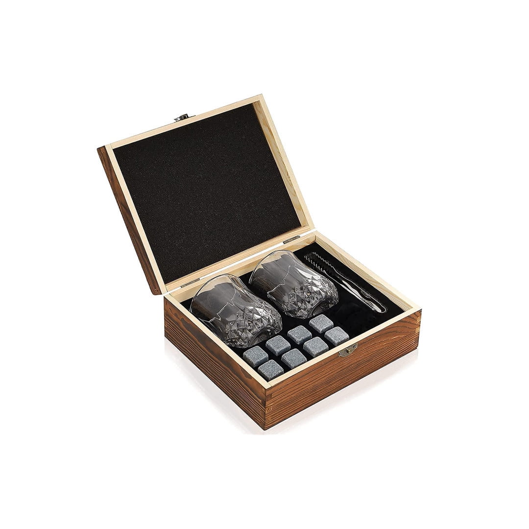 Whiskey Stone T Set 8 Fda Quick Chill Polished Black Granite