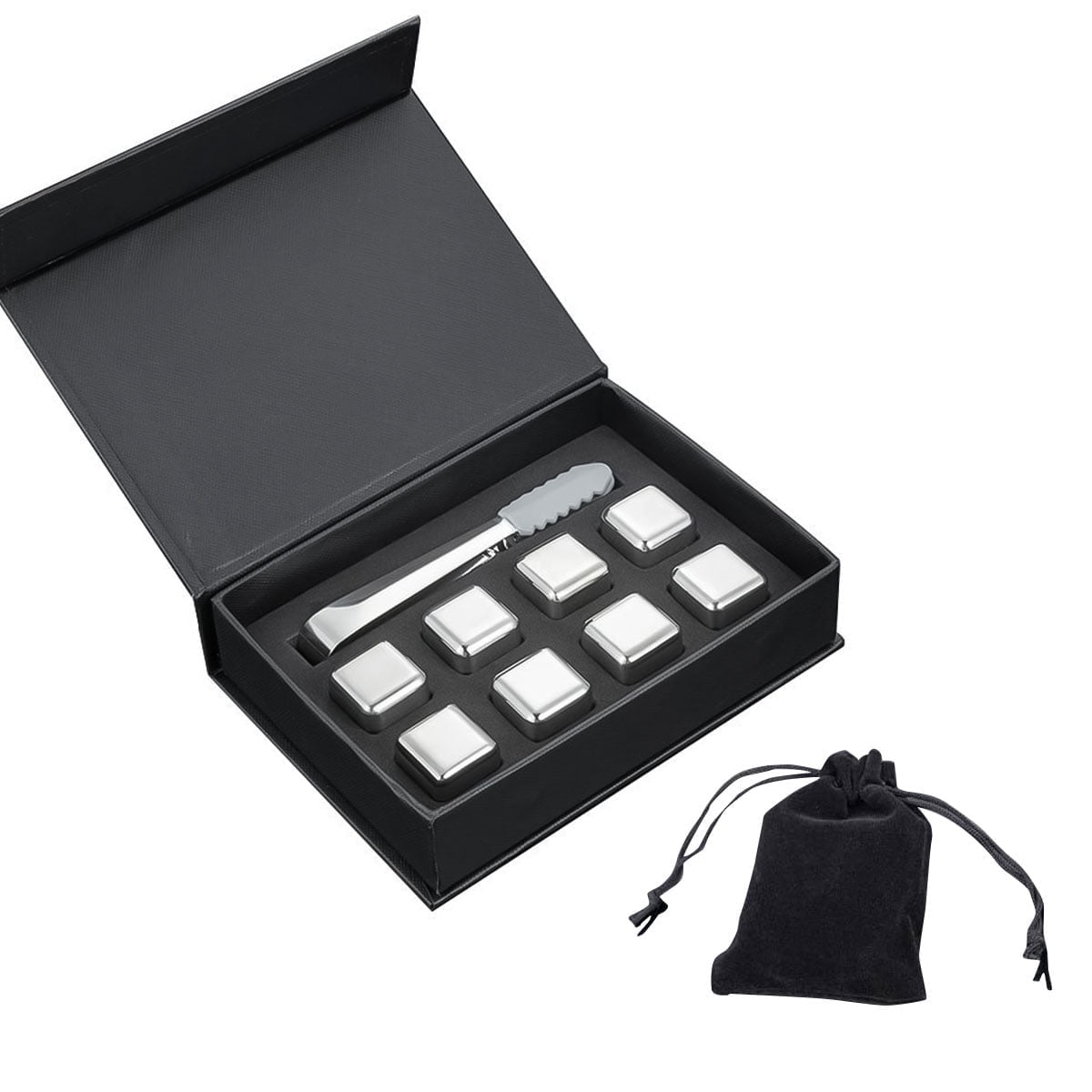 Whiskey Stones Set, Reusable Ice Cubes for Men, Fathers Day, Birthdays ...