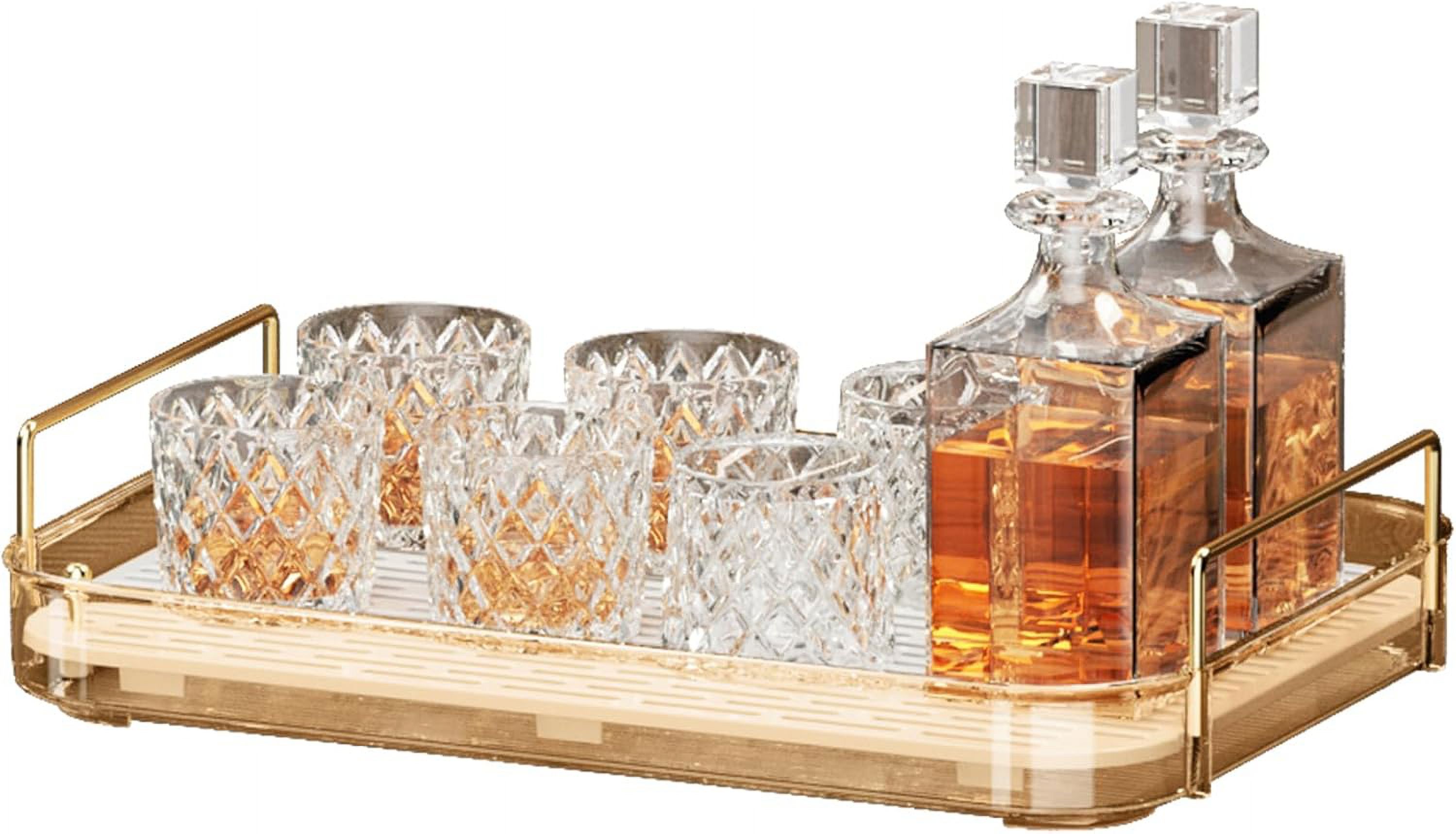 Whiskey Tray and Glass Cup Rack with Drain Board, Mug Holder and Coffee ...