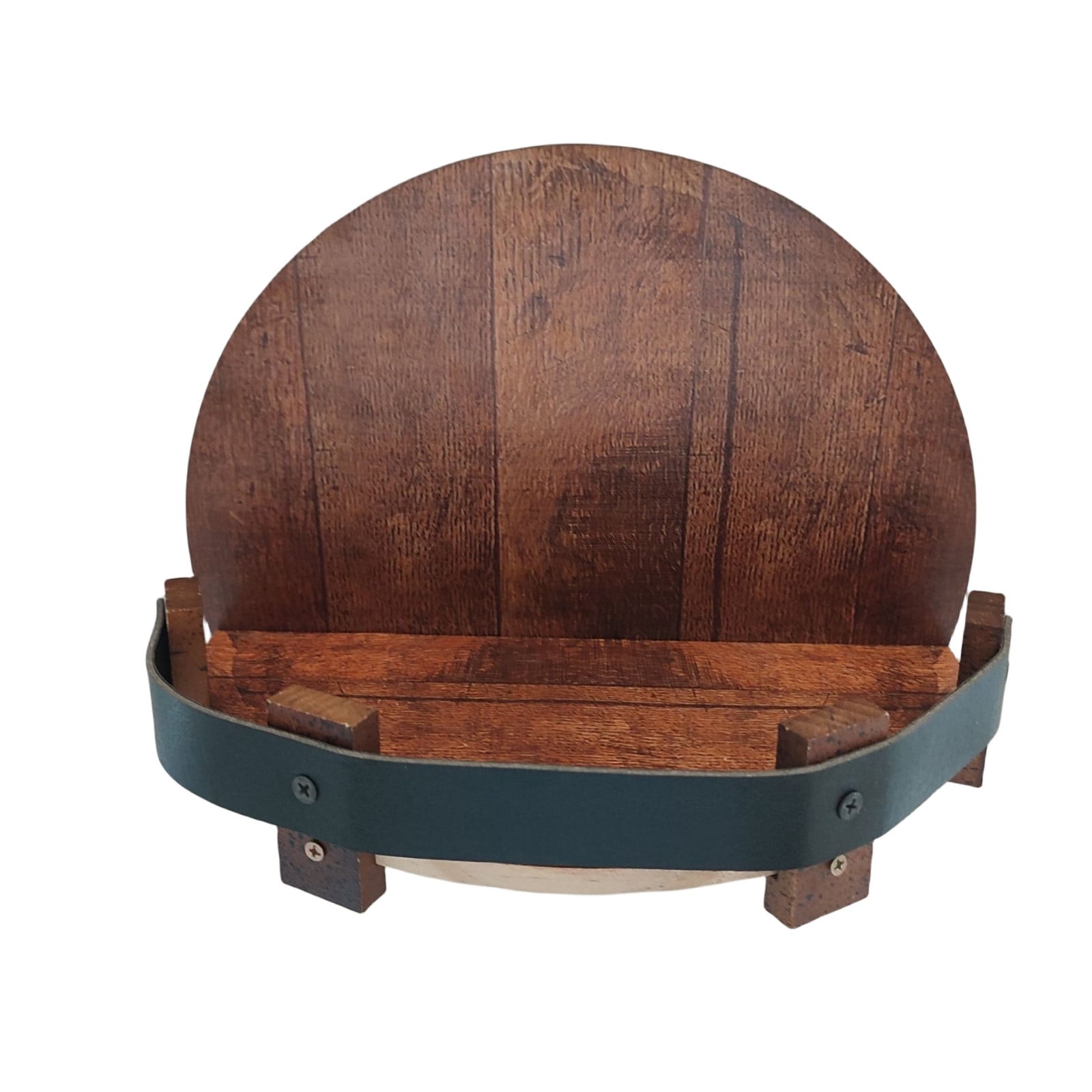 Whiskey & Wine Barrel Shelf: Wall-Mounted Wooden Display Rack for ...