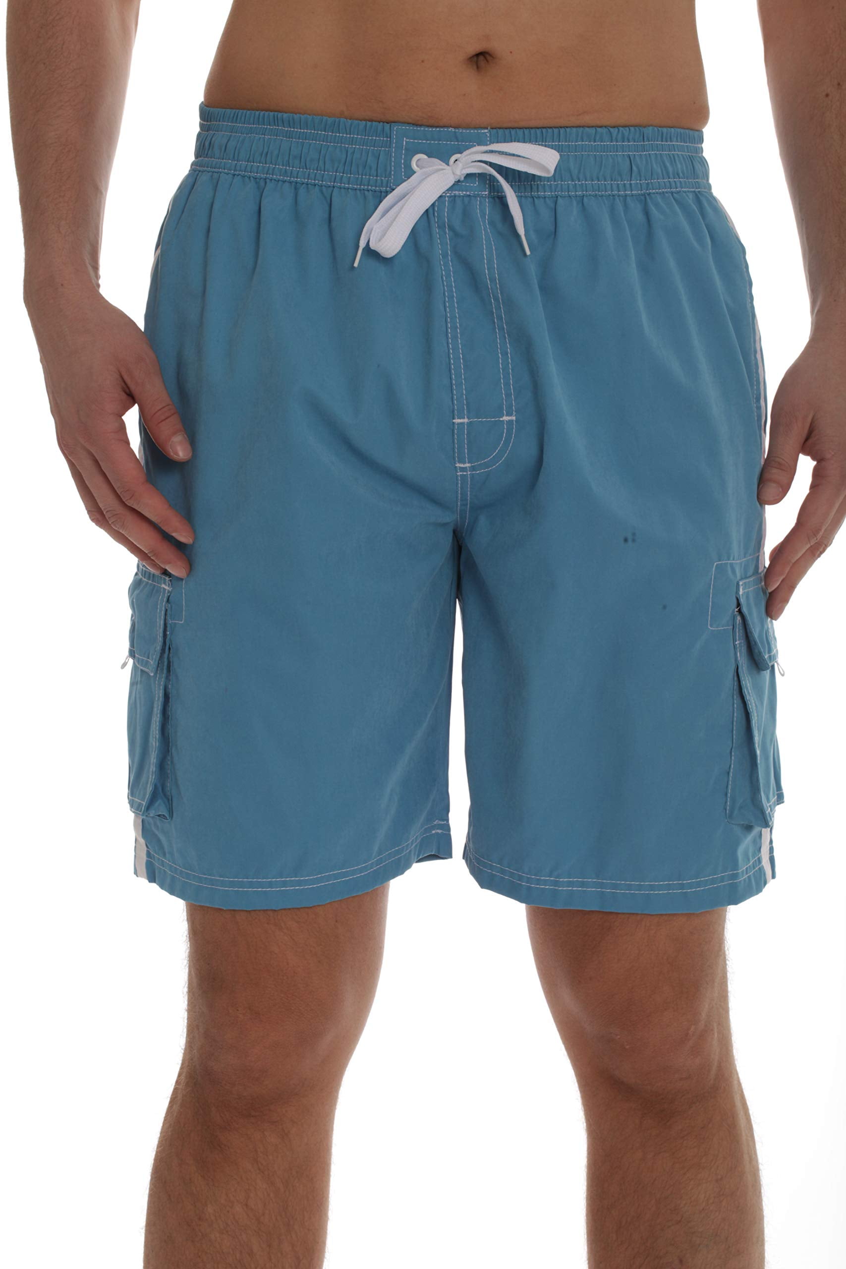 Whiskey and Oak Men's Bathing Suit Swim Trunks 94954-TUR-XL (Turquoise ...