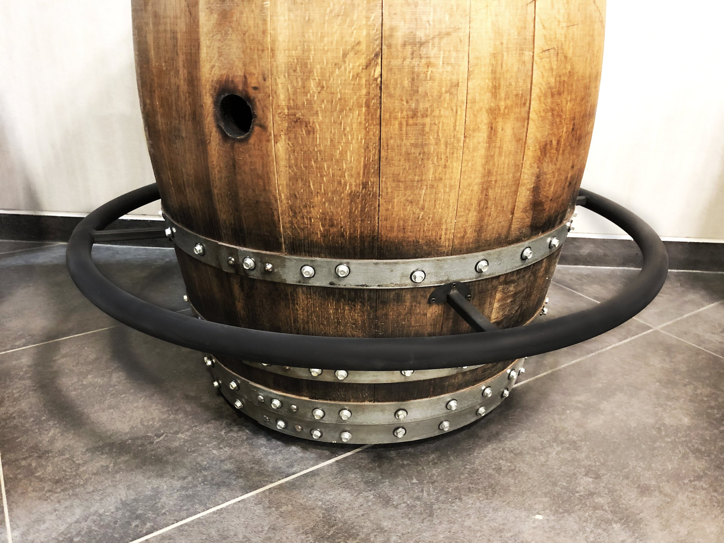Whiskey and Wine Barrel Footrest, Fits Any Standard 53-59 Gallon Barrel ...