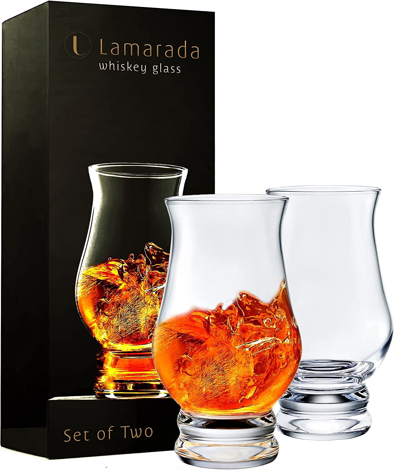 Whiskey glasses Set of 2 - Clear Shot Glasses Bar Set Snifter Glass ...