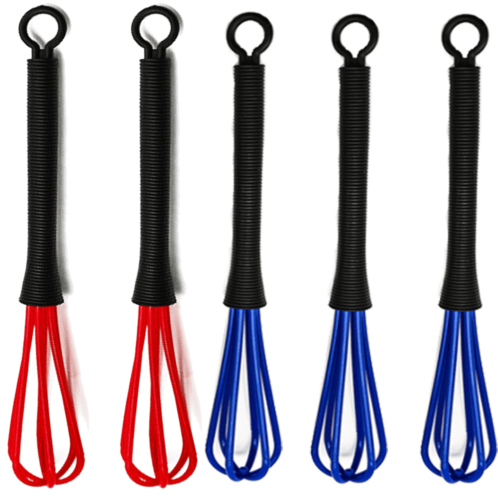 Whisks,5PCS Plastic Whisk Mixer Tool for Kitchen Salon Barber2 red + 3 ...