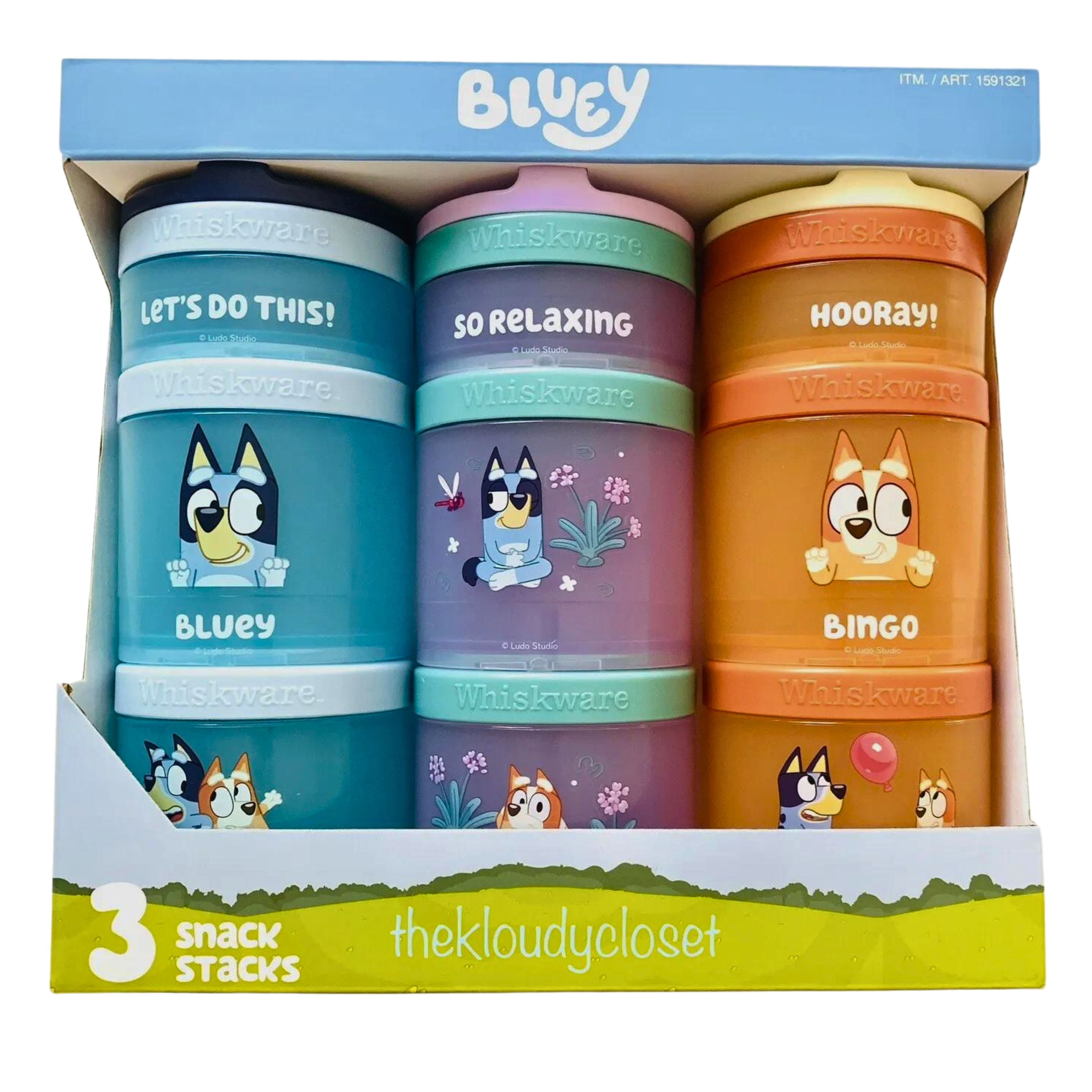 Bluey Whiskware Stackable Snack Containers, Set of 3 - Walmart.com