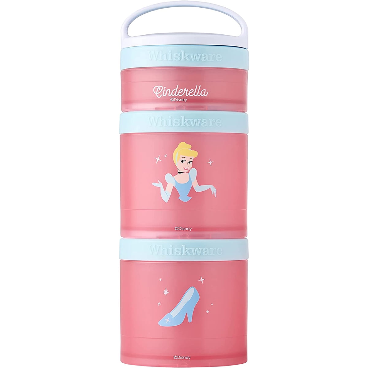 Whiskware Disney Stackable Plastic Snack Pack Containers - Cinderella ...