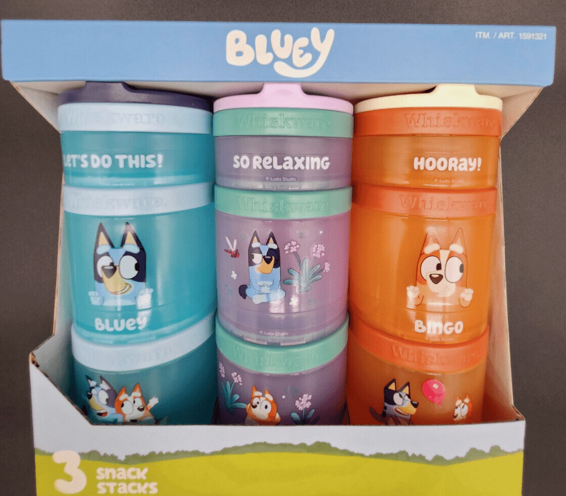 Whiskware snack containers Bluey 3 pack BPA and Phthalate-free ...