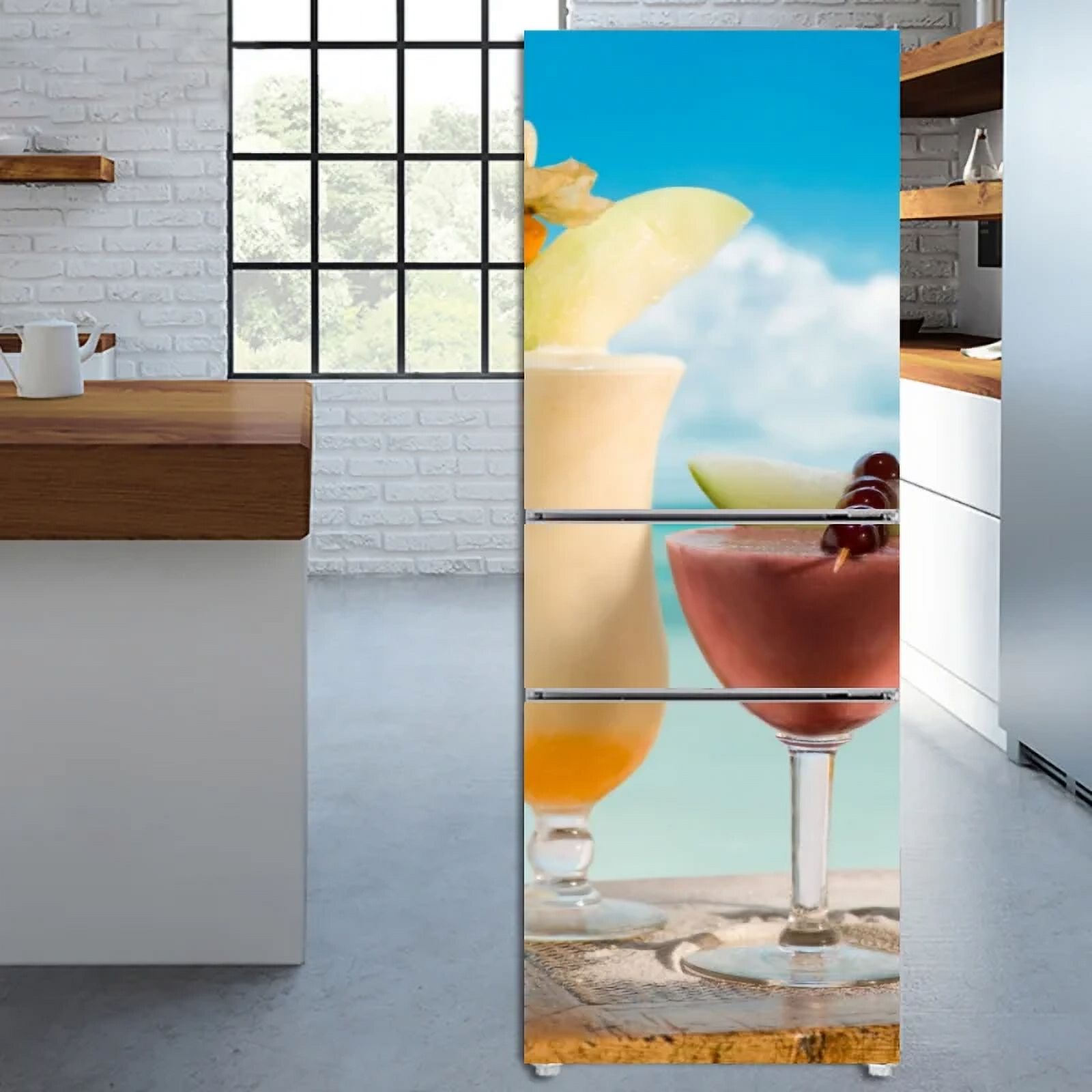 Whisky Alcoholic Drinks Refrigerator Door Sticker Beer Smoke Fridge ...