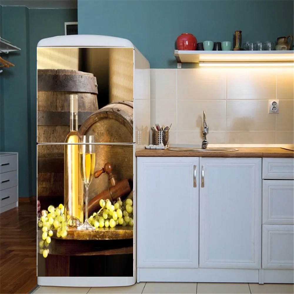 Whisky Alcoholic Drinks Refrigerator Door Sticker Beer Smoke Fridge ...