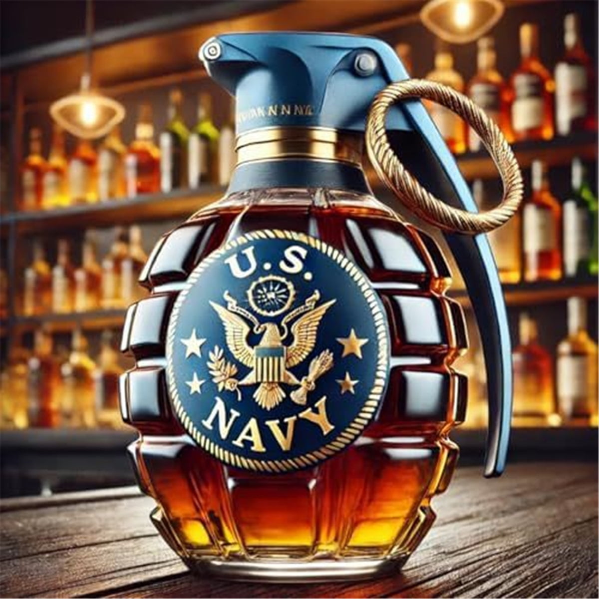 Whisky Decanter, 2025 New Veteran Tribute Bottle Hand Grenade Shape ...