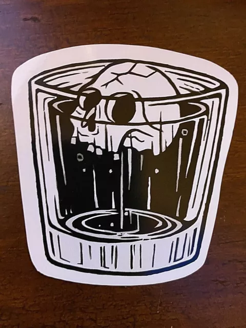 Whisky Glass Sticker Skull Ice Waterproof Sticker Phone Decal Water ...