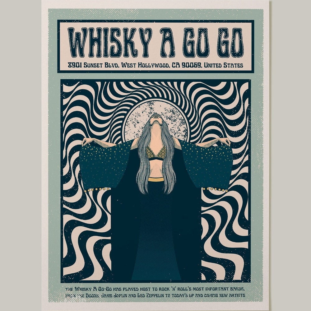 Whisky A Go Go Art Print, Vintage Wall Art, Psychedelic Poster, Trippy ...